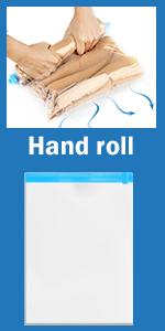 hand roll up space saving travel bag storage
