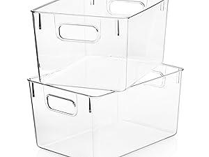 basket acrylic supplies flour sugar wedding registry must haves pull out box freezer container