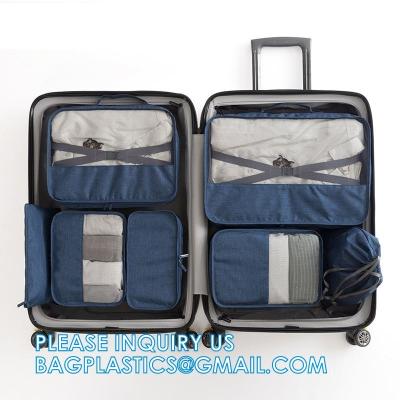 Cina Packing Cubes Travel Luggage Organizers With Laundry Bag,Shoe Bag And Toitetrybag, Luggage For Carry On Suit in vendita