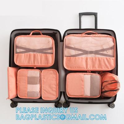 Cina Packing Cubes Travel Luggage Organizers With Laundry Bag,Shoe Bag And Toitetrybag, Luggage For Carry On Suit in vendita