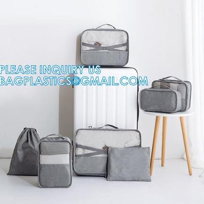 Cina Packing Cubes Travel Luggage Organizers With Laundry Bag,Shoe Bag And Toitetrybag, Luggage For Carry On Suit in vendita