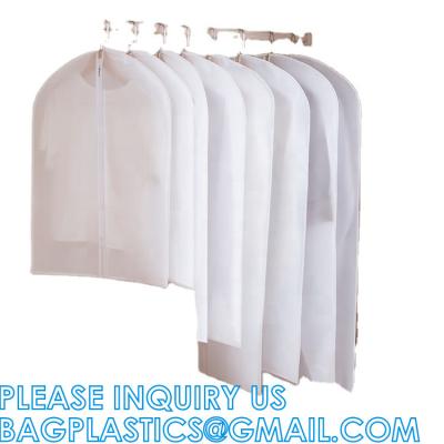 Cina Translucent Clothes Are High Quality And Dustproof Recycled Poly Custom Hanging Garment Cover Bag White in vendita