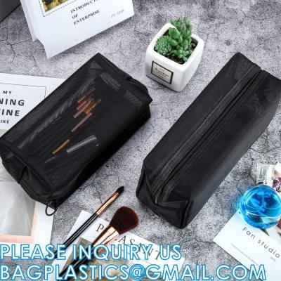 Cina Mesh Makeup Cosmetic Bag Portable Travel Organizing Zipper Pouch Toiletries Pouches Home Office Accessories in vendita