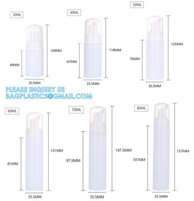Cina Fast Delivery Cosmetic Packaging 30ml 50ml 100ml 150ml Plastic Pet Foam Mousse Bottle With Liquid Soap Pump in vendita