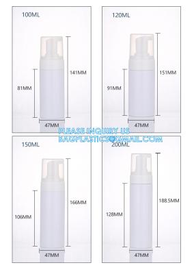 Cina Fast Delivery Cosmetic Packaging 30ml 50ml 100ml 150ml Plastic Pet Foam Mousse Bottle With Liquid Soap Pump in vendita