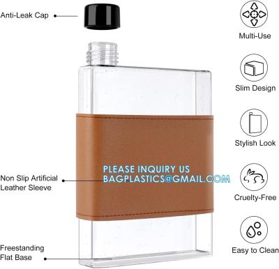 Cina Square Purse Flat Slim Water Bottle, Memobottle, Cups for Outdoor Sports Camping Hiking Cycling Travel in vendita