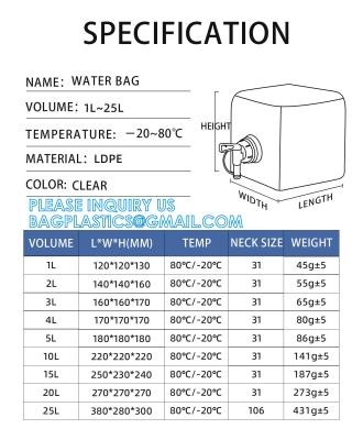 Cina 5L 10L 15L 20l Foldable And Portable Outdoor Sports Camping Hiking Gallon Water Carrier Collapsible Container in vendita