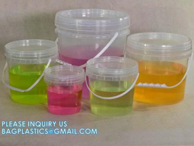 Cina Heavy Duty Round Square Handle Bucket for Paint Chemical Ice Food Flowers, container barrel with handle in vendita