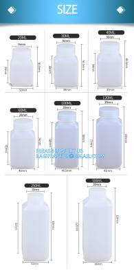 Cina Square Chemical Plastic Biochemistry Medical Reagent Bottle 30ml 50ml 60ml 150ml 500ml 1000ml Custom Capacity in vendita