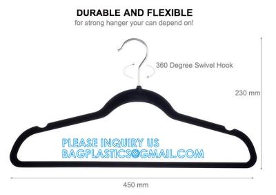 Cina Velvet Hanger 50 Pack Space Save Non-Slip Padded Rose Gold Hook Flocked White And Black Velvet Clothes Hangers in vendita