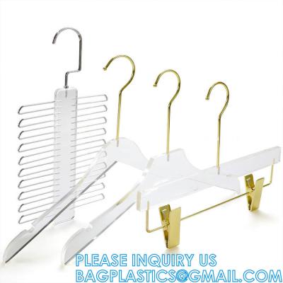 Cina Boutique Plastic Hanger OEM Brand Fashion Adult Coat Garment Display Plastic Gold Hangers in vendita