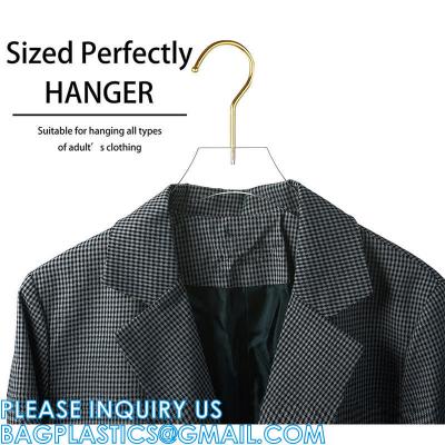 Cina Boutique Plastic Hanger OEM Brand Fashion Adult Coat Garment Display Plastic Gold Hangers in vendita