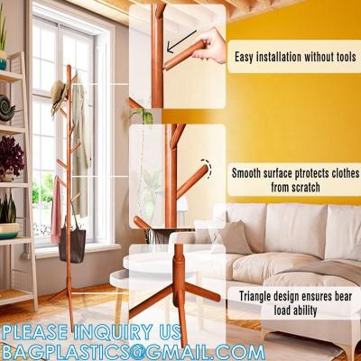 Cina Modern Solid Wood or Steel Creative Living Room, Coat Rank Stand, Floor Clothes Hangers Wooden Coat Racks in vendita