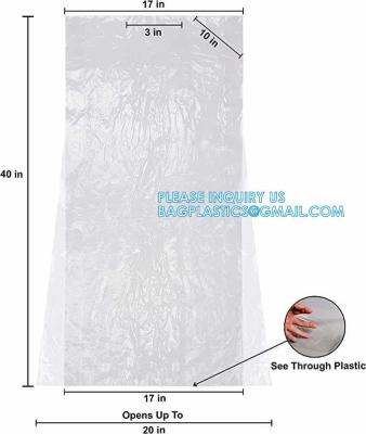 Cina Compostable Dry Cleaning Perforated Clear biodegradable Garment/Laundry/Clothing Bags On Roll, Apparel Covers in vendita