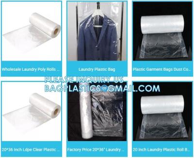 Cina Compostable Dry Cleaning Perforated Clear biodegradable Garment/Laundry/Clothing Bags On Roll, Apparel Covers in vendita