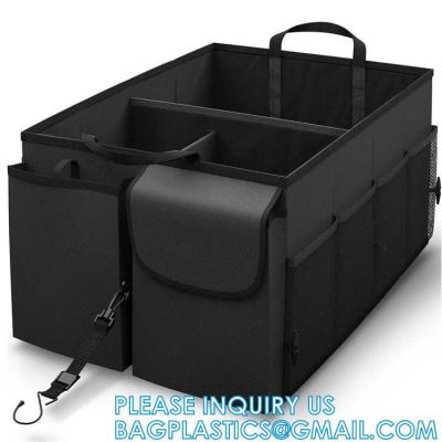 China Trunk Organizer Foldable Car Storage Boxes Car Storage Bag, Organizer Multi-Compartment Collapsible Trunk storage for sale