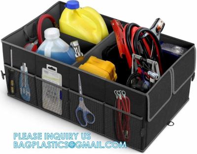 China Trunk Organizer Foldable Car Storage Boxes Car Storage Bag, Organizer Multi-Compartment Collapsible Trunk storage for sale