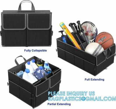 China Trunk Organizer Foldable Car Storage Boxes Car Storage Bag, Organizer Multi-Compartment Collapsible Trunk storage for sale