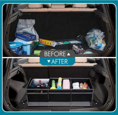 China Trunk Organizer Foldable Car Storage Boxes Car Storage Bag, Organizer Multi-Compartment Collapsible Trunk storage for sale