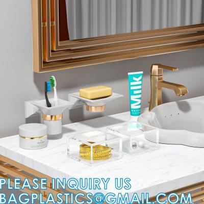 Cina Clear Cube Display Case, Multi-Purpose Box Square Container, Decorative Acrylic Box with Lid, Stackable in vendita