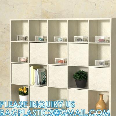 Cina Clear Cube Display Case, Multi-Purpose Box Square Container, Decorative Acrylic Box with Lid, Stackable in vendita