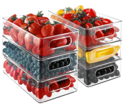 Cina Fridge Tray Drawer Organizer Pull Out Refrigerator, Food Storage Boxes Stackable Home Kitchen Vegetable Storage in vendita