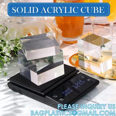 Cina Clear Polished Acrylic Cube Cylinder, Square Display Block, Jewelry Display Holder Base Stands, Crafts Closet Show in vendita