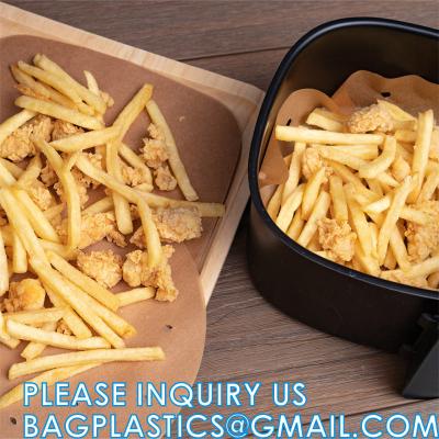 China Air Fryer Disposable Paper Liner Reusable Air Fryer Liners, Round Air Fryer Parchment Paper, Non-Stick Food Grade for sale