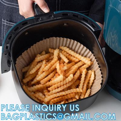 China Air Fryer Disposable Paper Liner Reusable Air Fryer Liners, Round Air Fryer Parchment Paper, Non-Stick Food Grade for sale