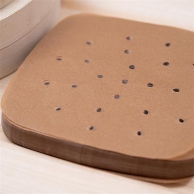 China Air Fryer Disposable Paper Liner Reusable Air Fryer Liners, Round Air Fryer Parchment Paper, Non-Stick Food Grade for sale