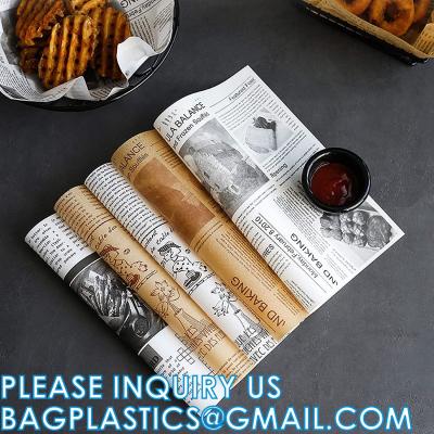 China Unbleached Deli Wax Paper Sheets For Food, Basket Liners Food Picnic Paper Sheets Greaseproof Deli Wrapping for sale