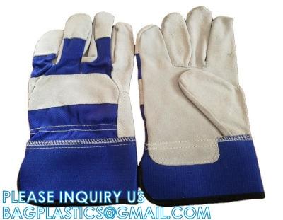 Cina Guanti di lavoro di saldatura di cuoio resistenti, guanti di sicurezza della palma, rivestimento della pelle scamosciata, pelle bovina, taglio resistente, driver Gloves in vendita