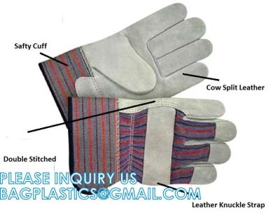 Cina Guanti di lavoro di saldatura di cuoio resistenti, guanti di sicurezza della palma, rivestimento della pelle scamosciata, pelle bovina, taglio resistente, driver Gloves in vendita