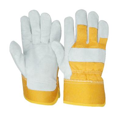 Cina Guanti di lavoro di saldatura di cuoio resistenti, guanti di sicurezza della palma, rivestimento della pelle scamosciata, pelle bovina, taglio resistente, driver Gloves in vendita