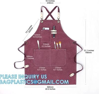 Cina Gardening Work Garden Tools Storage Aprons Waterdrop Resistant Cotton Canvas Cross Back Adjustable Apron in vendita