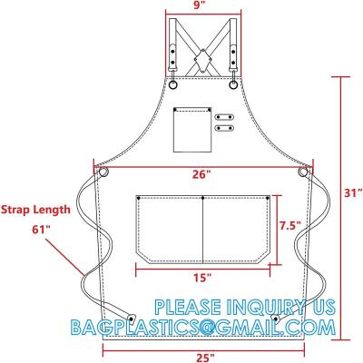 Cina Gardening Work Garden Tools Storage Aprons Waterdrop Resistant Cotton Canvas Cross Back Adjustable Apron in vendita