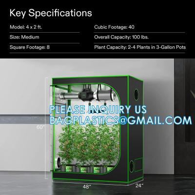 Cina Grow Tent, Growing Room, 600D Mylar Highly Reflective Aluminum Hydroponic Plant Growing Tent Insulation Grow Room in vendita