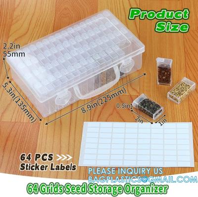 Cina Plastic Seed Storage Box, Seeds Storage Organizer Container, Flower Seeds,Vegetable Seeds, Clover Seeds, Basil Seeds in vendita