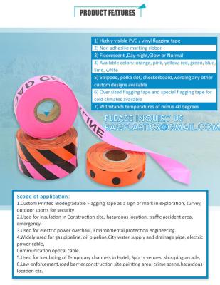 China Flagging Tape Assorted Colored, Non-Adhesive 1.5