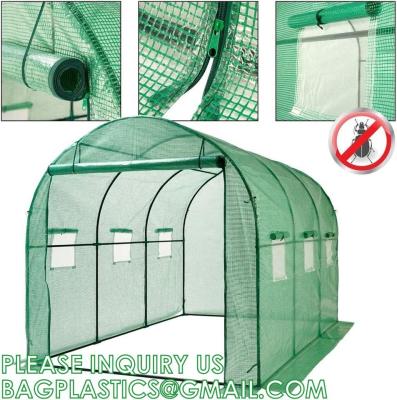 Cina Portable Plant GreenHouse Zippered Door Windows, Galvanized Steel Hoops, Glass Greenhouse, Polycarbonate Greenhouse in vendita