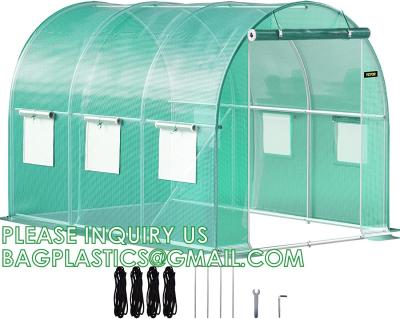 Cina Portable Plant GreenHouse Zippered Door Windows, Galvanized Steel Hoops, Glass Greenhouse, Polycarbonate Greenhouse in vendita