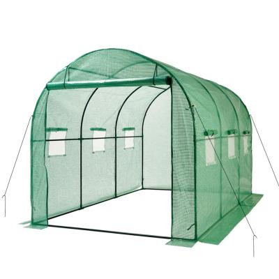 Cina Portable Plant GreenHouse Zippered Door Windows, Galvanized Steel Hoops, Glass Greenhouse, Polycarbonate Greenhouse in vendita