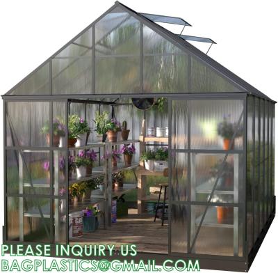 Cina Portable Plant GreenHouse Zippered Door Windows, Galvanized Steel Hoops, Glass Greenhouse, Polycarbonate Greenhouse in vendita