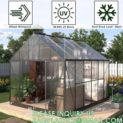 Cina Portable Plant GreenHouse Zippered Door Windows, Galvanized Steel Hoops, Glass Greenhouse, Polycarbonate Greenhouse in vendita