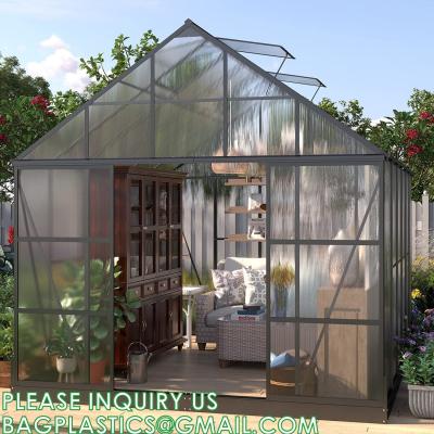 Cina Portable Plant GreenHouse Zippered Door Windows, Galvanized Steel Hoops, Glass Greenhouse, Polycarbonate Greenhouse in vendita