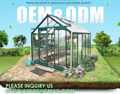 Cina Portable Plant GreenHouse Zippered Door Windows, Galvanized Steel Hoops, Glass Greenhouse, Polycarbonate Greenhouse in vendita