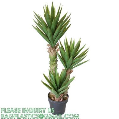 China Waterless Natural-Design Real Touch Plant Trees Large Artificial Aloe Vera Simulation 1.25m Home Decor Plastic Tree for sale