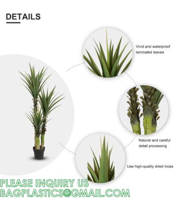 China Waterless Natural-Design Real Touch Plant Trees Large Artificial Aloe Vera Simulation 1.25m Home Decor Plastic Tree for sale
