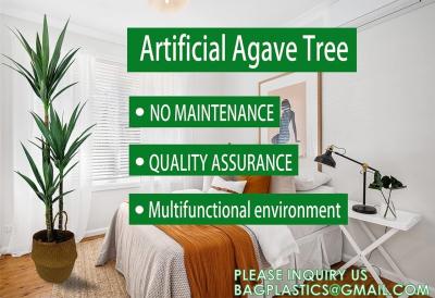 Cina La pianta artificiale con 76 foglie, vaso di plastica dell'albero della scuola materna, ritiene la tecnologia reale, agave verde del Faux dell'albero 5.3ft in vendita