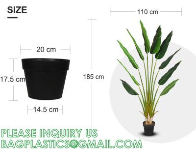 Cina L'uccello di Paradise artificiale pianta la palma tropicale di falsificazione di 6 Ft con i tronchi in vaso e nel canestro tessuto della pancia del Seagrass in vendita